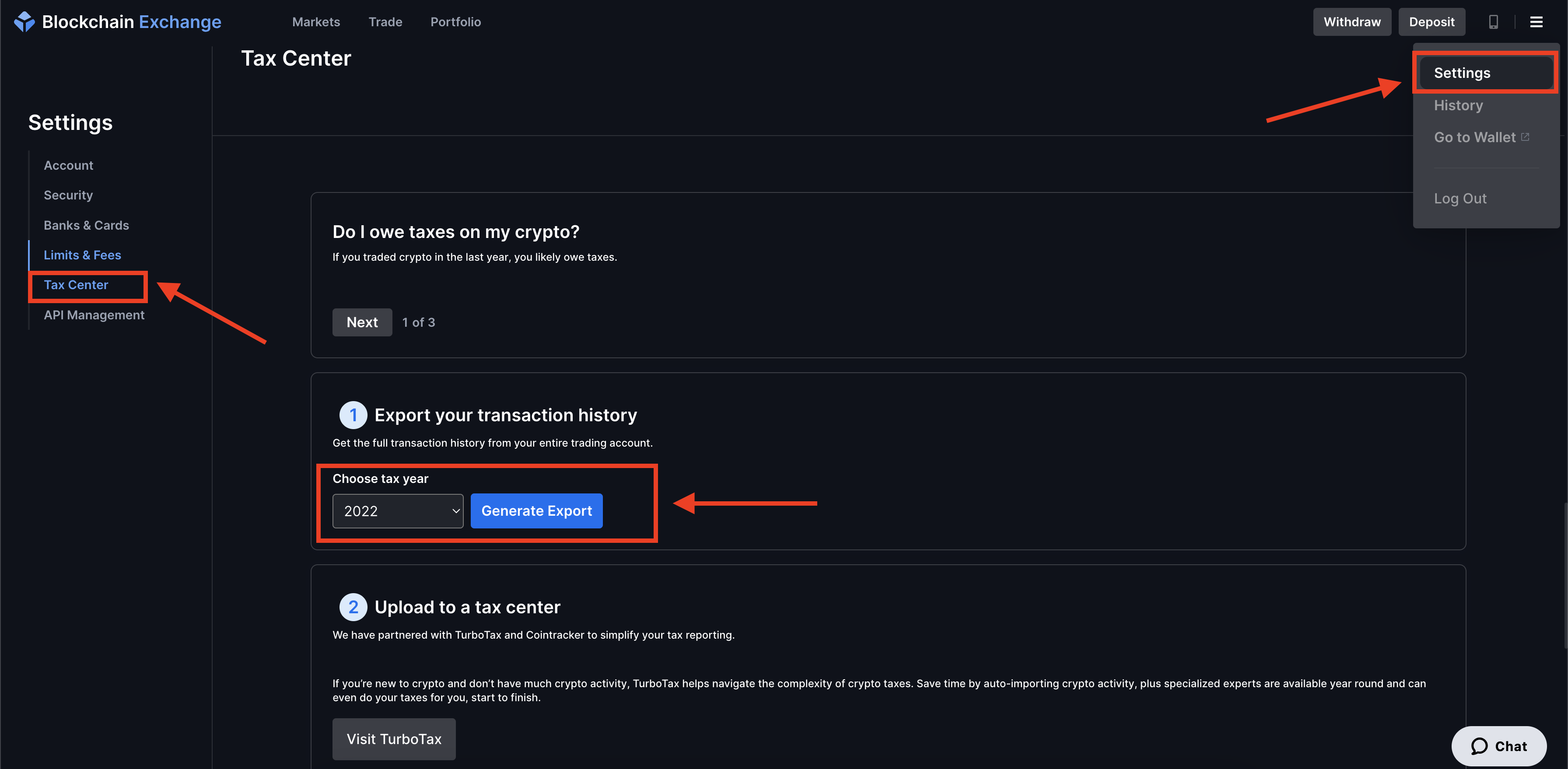 How do I use the Exchange Tax Center to prepare my taxes? – Blockchain ...